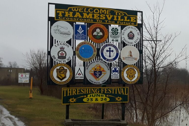 New Thamesville Sign Will Reflect Town's Unique Character - 99.1 FM ...